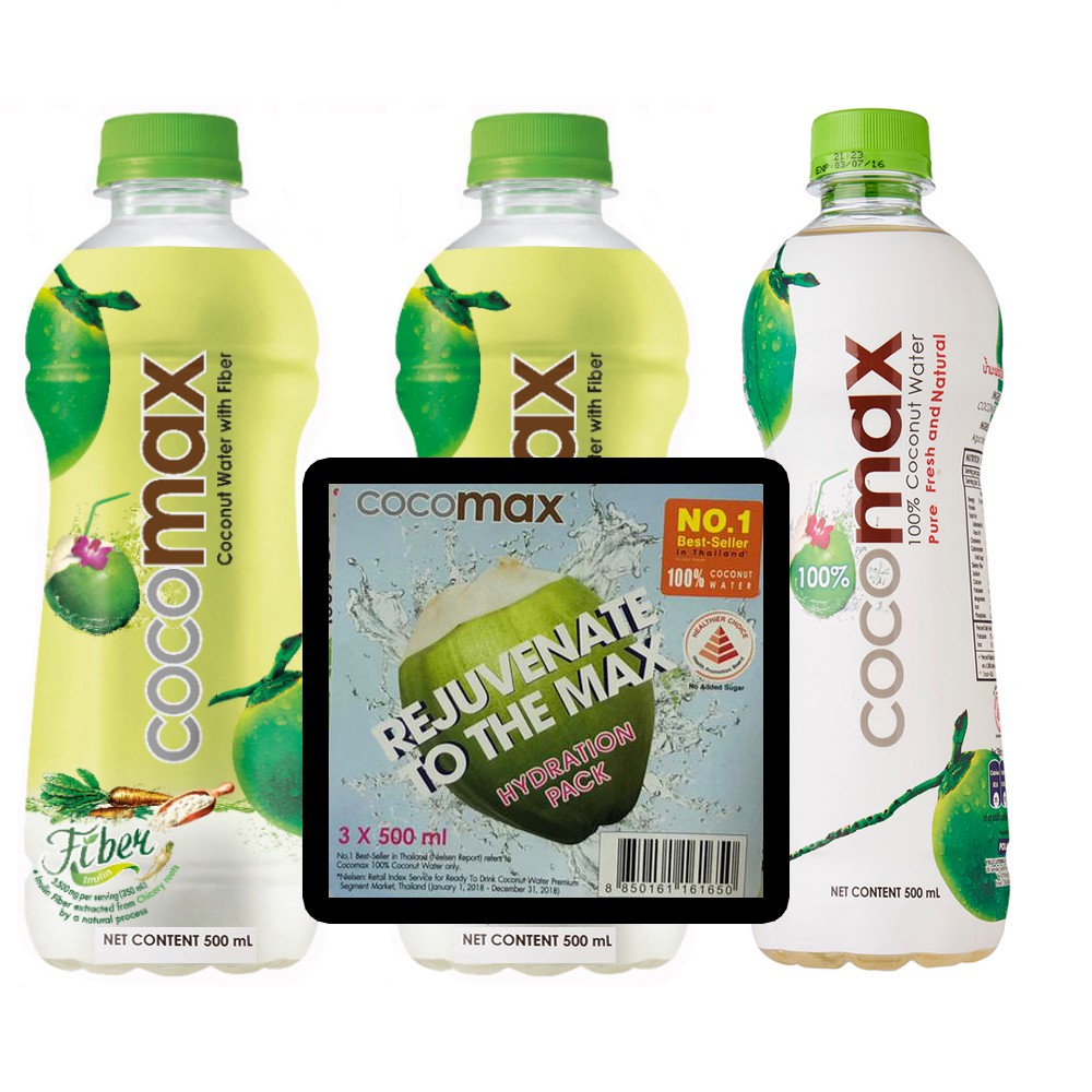 CocoMax 100% Water + Fiber Bundle (3 x 500ml) | Shopee Singapore