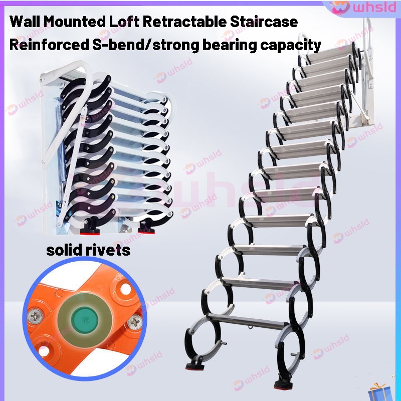 Outdoor telescopic ladder Outdoor Retractable Staircase Attic Household ...