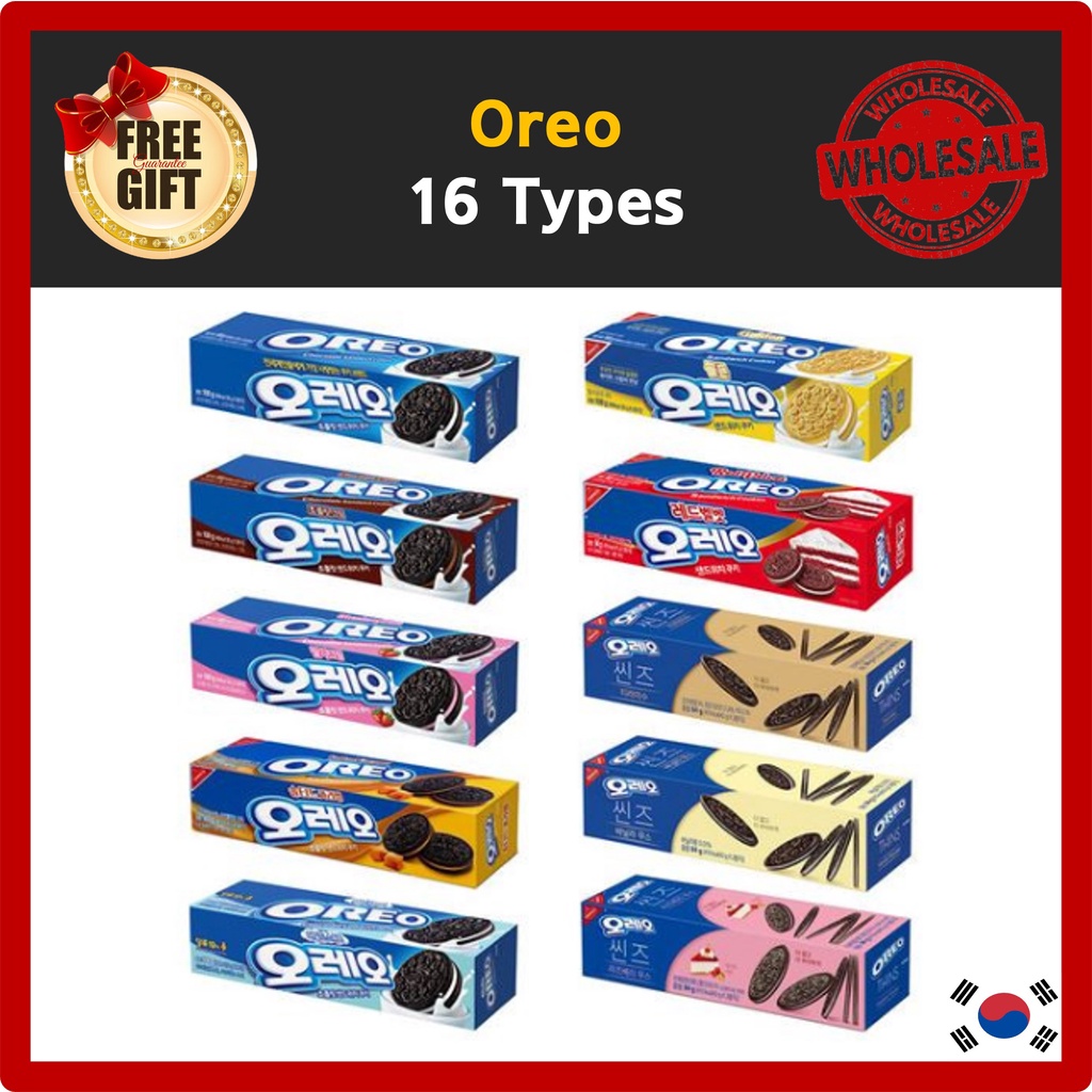 [Oreo] Chocolate Cookies 16 Types / Snack Biscuit White Cream Wafer ...