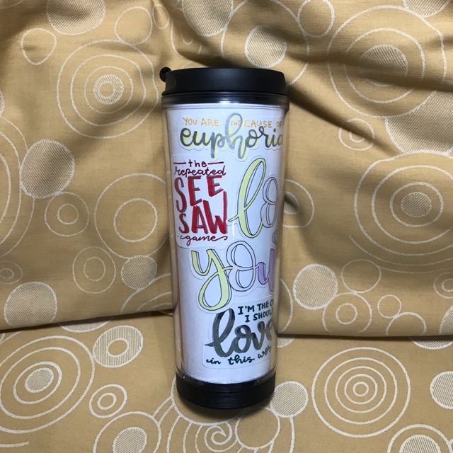Custom lettering for starbucks tumbler (incld tumbler) | Shopee Singapore
