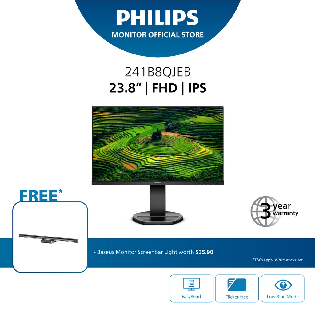 [Online Exclusive] Philips 241B8QJEB 24" IPS Full HD, USB 3.0 hub ...