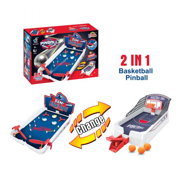 *ALM SHOP* 2in1 Basketball Pinball Fun Board Game For Kids With Family ...