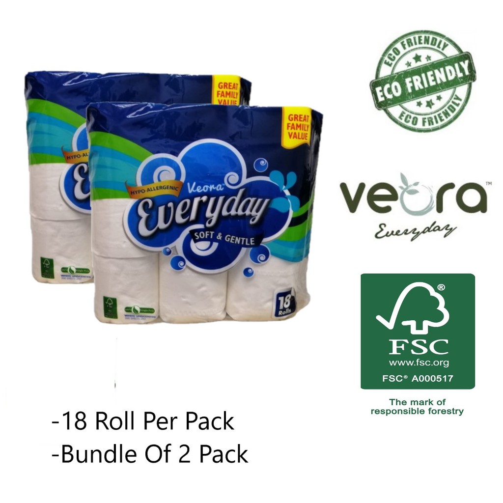 Veora Soft & Gentle /Toilet Tissue/Toilet Roll/Bathroom Tissue Roll ...