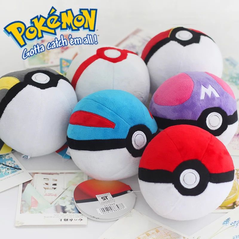 12cm Pokemon pokeBall Cute Plush Stuff Dolls pokemon Stuffed Plushie ...