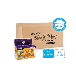 Zappy Everyday Antibacterial Wet Wipes 15s (36 Packets) | Shopee Singapore