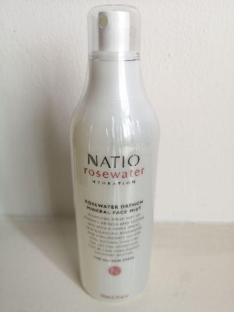 Natio Rosewater Hydration Drench Mineral Face Mist 200ml | Shopee Singapore