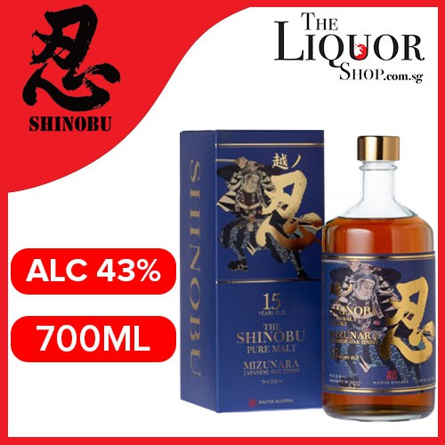 Shinobu 15 Years Old Pure Malt Whisky Mizunara Finish 43% 700ml ...
