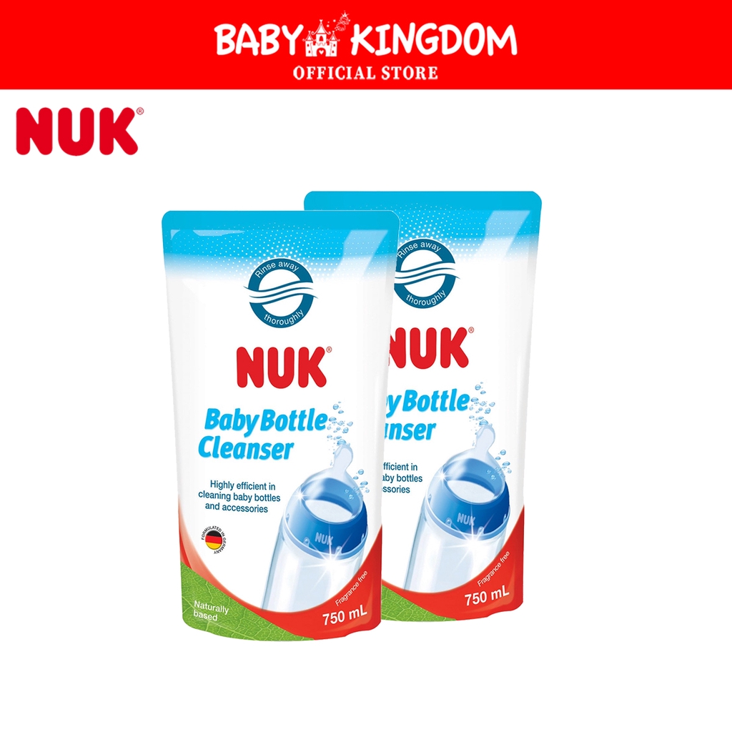 NUK Baby Bottle Cleanser 750ml Refill Twin Pack - Baby Kingdom | Shopee ...
