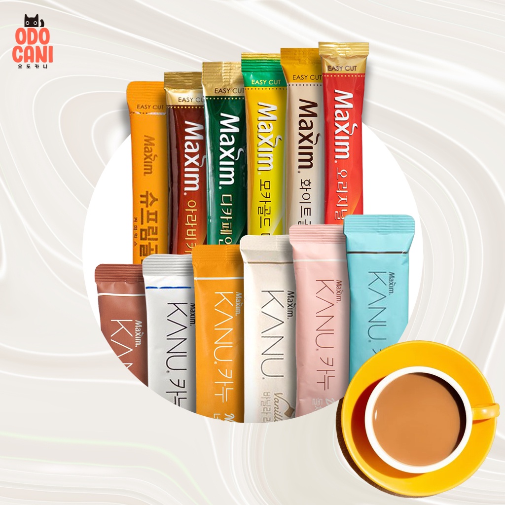 [10 Sticks] Maxim Coffee & KANU Coffee Korean Instant Coffee Mix ...
