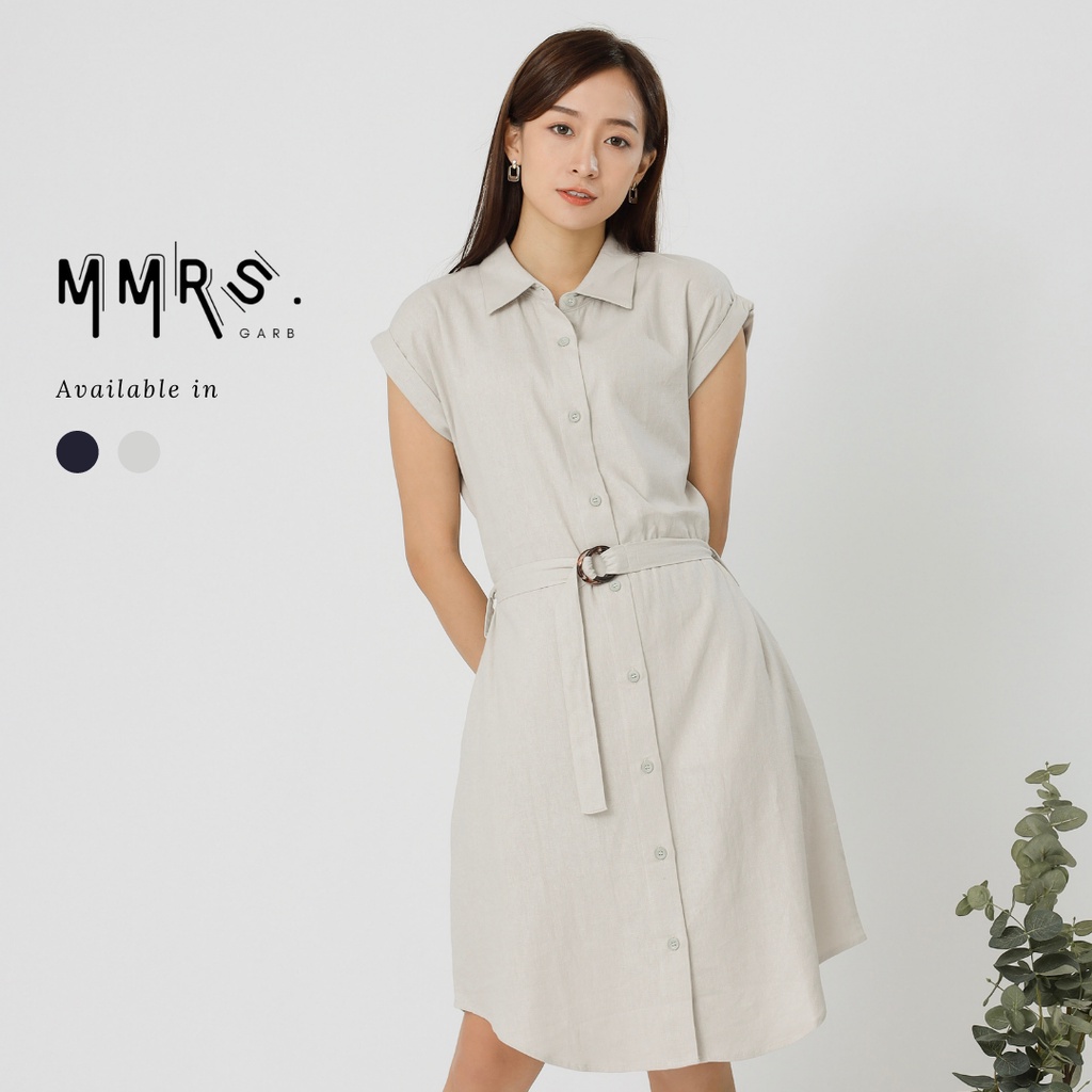 MMRS. Garb - Tyla Shirt Dress - Lt Grey | Shopee Singapore