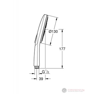 GROHE | 26574AL0 RAINSHOWER SMARTACTIVE 130 Hand Shower 3 Sprays ...