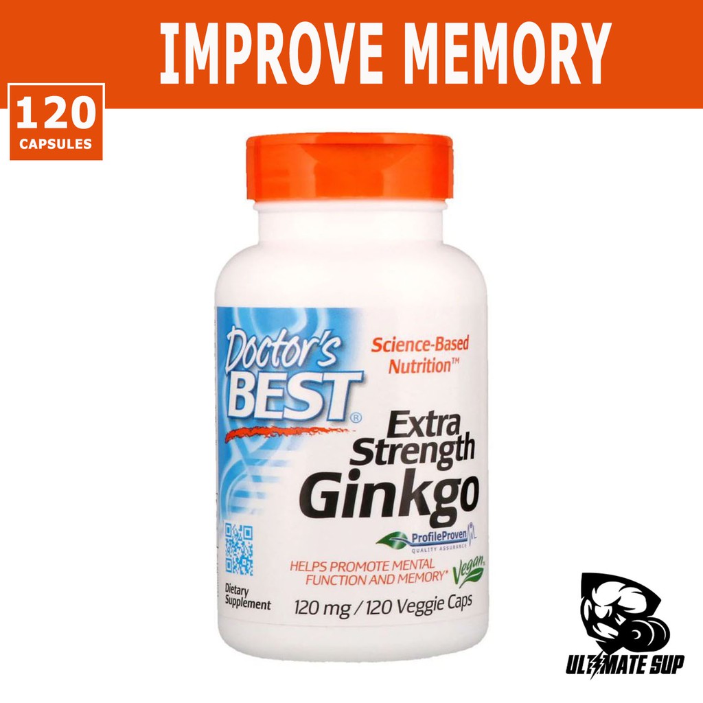 Doctor's Best, Extra Strength Ginkgo, support memory and brain, 120 mg ...