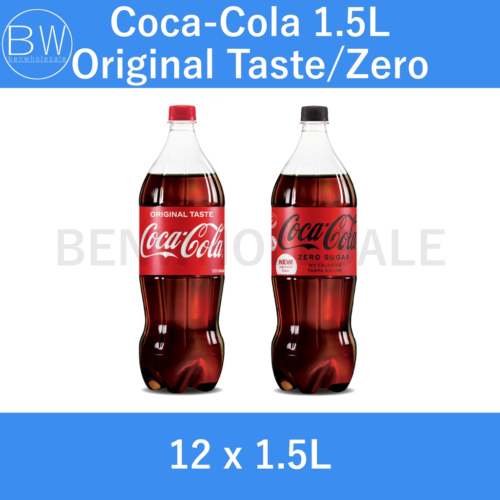 Coca-Cola Coke Original Taste / Coke Zero No Sugar 1.5L (12 x 1.5L) | Shopee Singapore