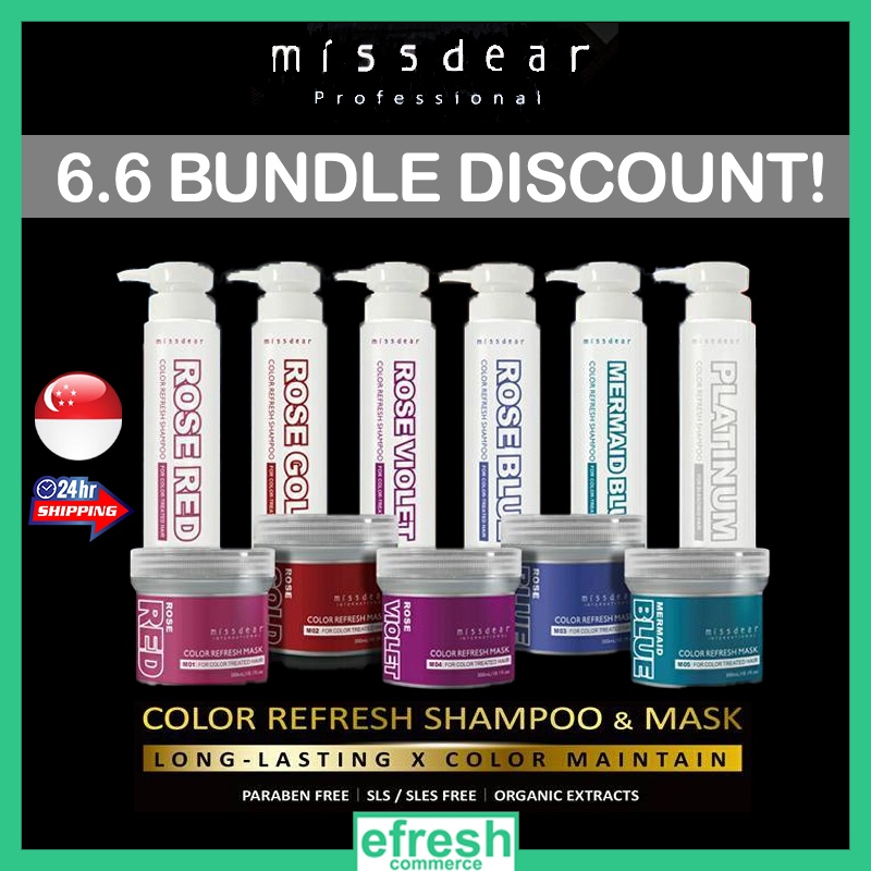 MISS DEAR SHAMPOO AND REFRESH MASK PROLONG VIBRANT HAIR COLOR ...