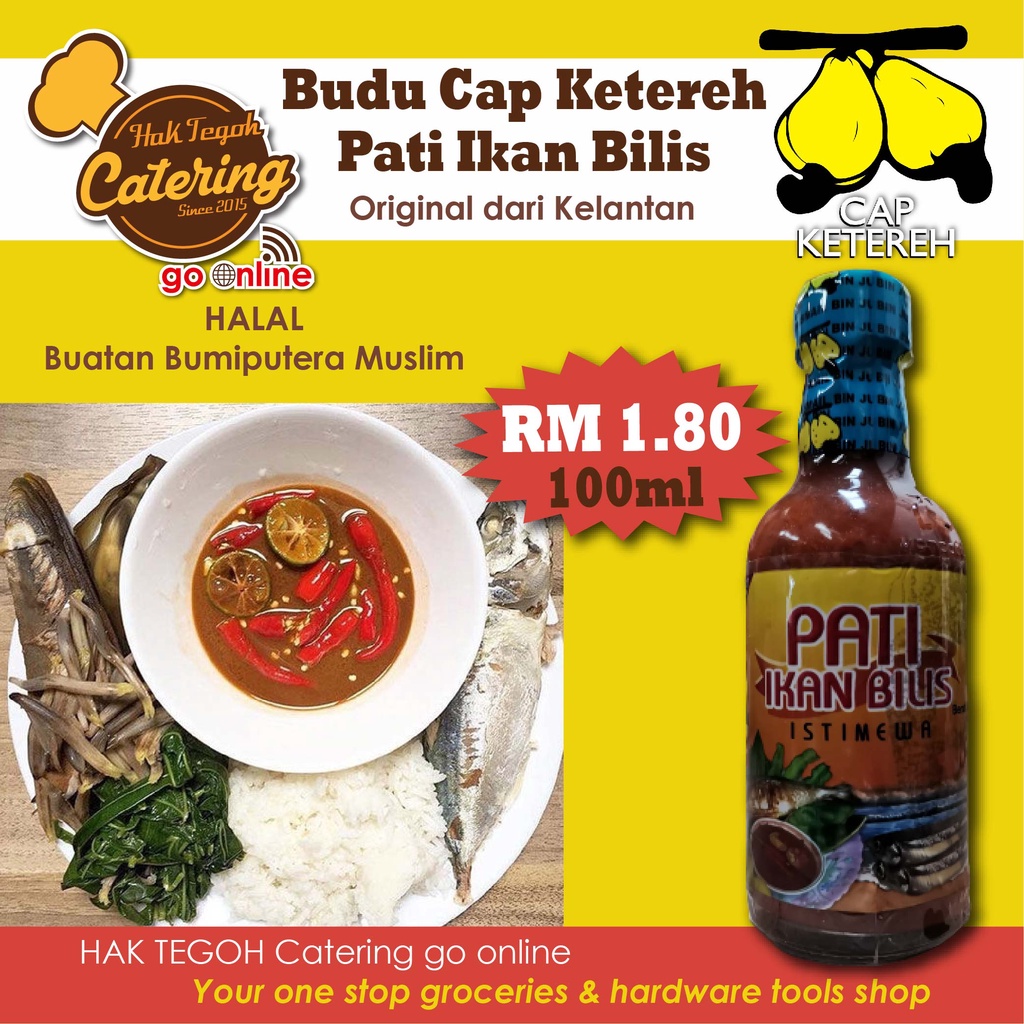 Budu Cap Ketereh - Bilis Fish Pati (Original Kelantan) Small Bottle ...
