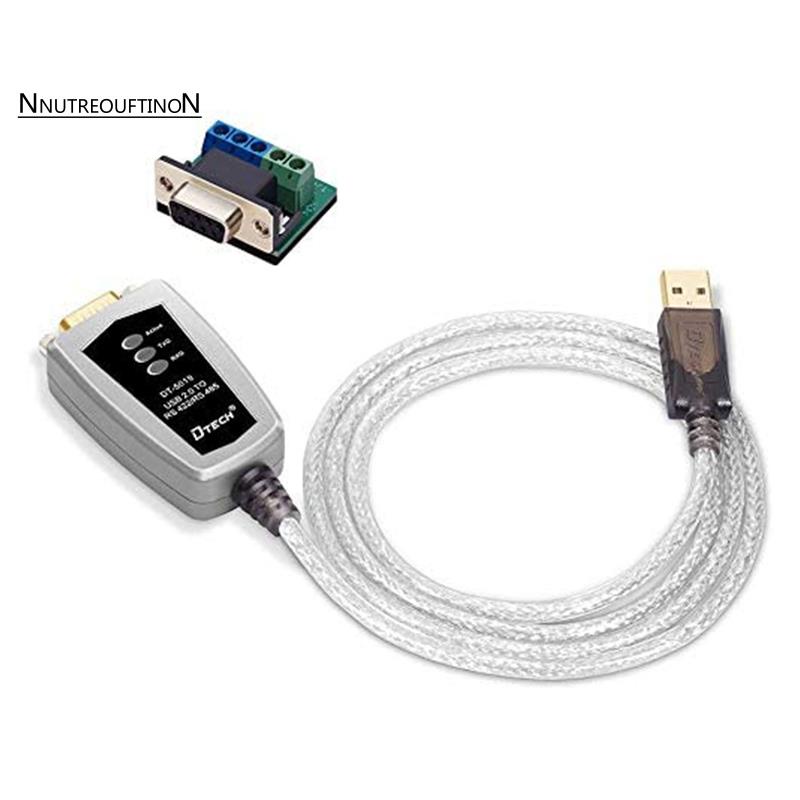 Dtech usb to rs422 rs485 serial port adapter cable with ftdi chipset 5 position terminal board ...