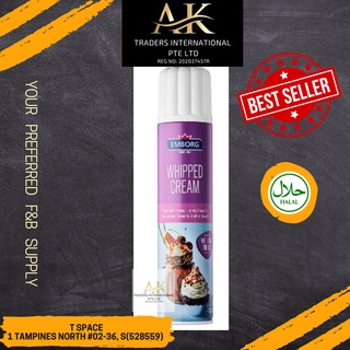 EMBORG WHIPPING CREAM SPRAY CAN 500ML HALAL | Shopee Singapore