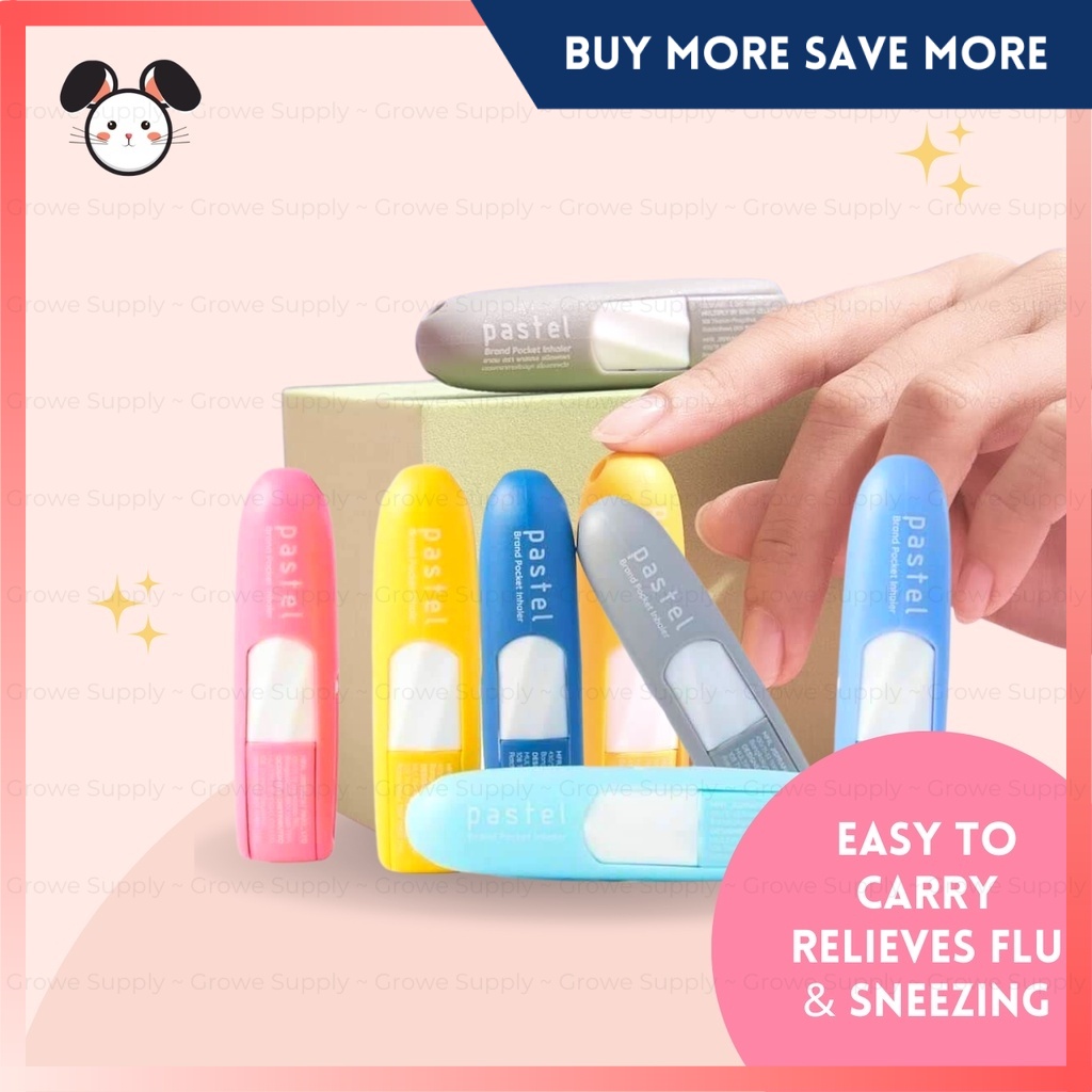 [SG INSTOCK] Pastel Color Pop Herbal Inhaler Peppermint Scent for Cold ...