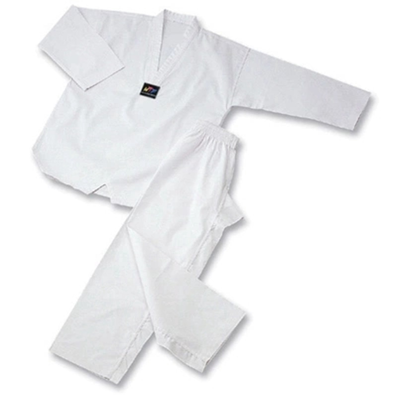 white collar Taekwondo Uniform dobok adult Kids Breathable Karate dobok ...