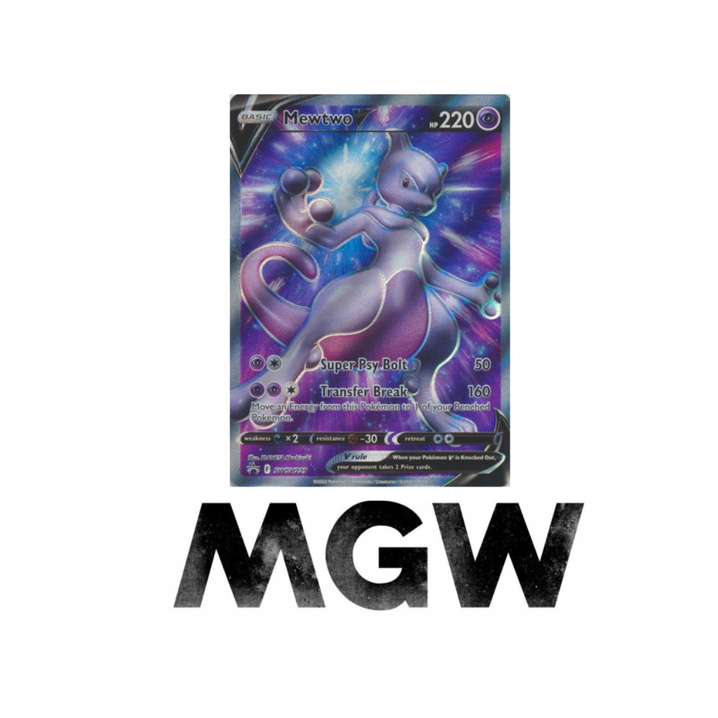 Pokemon TCG Pokemon GO Promo - Mewtwo V SWSH229 Full Art Ultra Rare ...