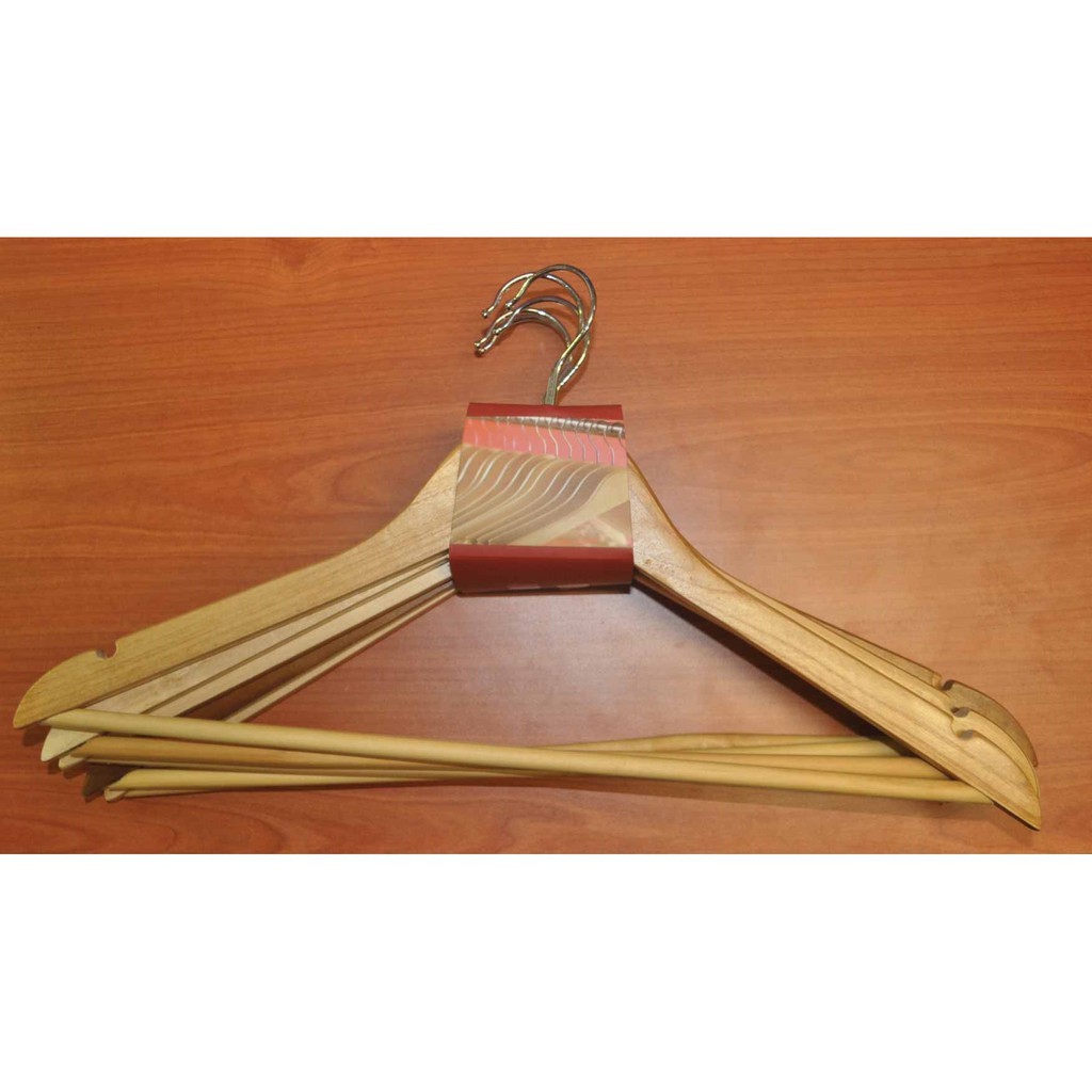 Wooden Cloth Hanger -5PCS | Shopee Singapore