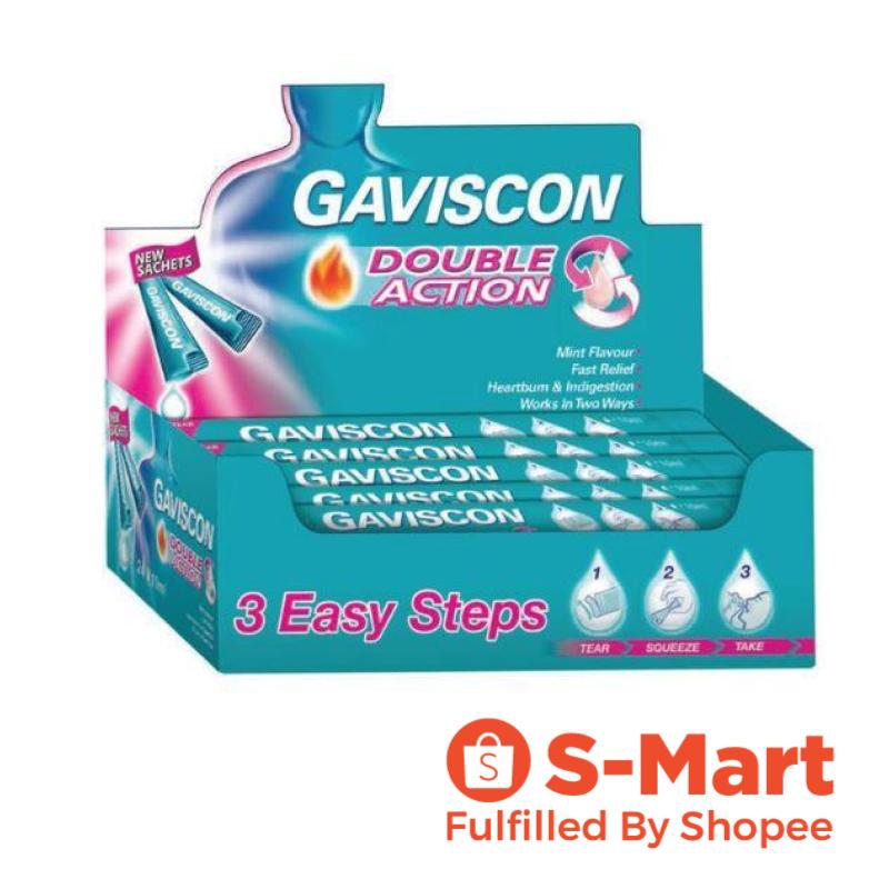 Gaviscon Double Action Sachets for Heartburn and Indigestion 24s ...