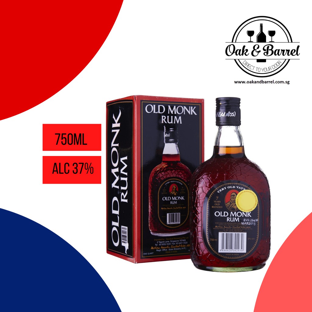 Old Monk Rum 750ml | Shopee Singapore