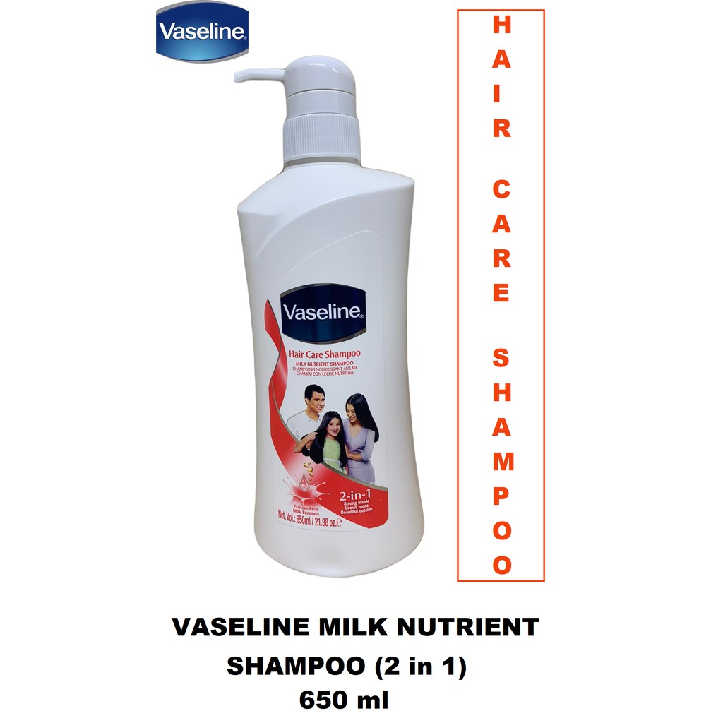 Vaseline Hair Care Milk Nutrient Shampoo (2 in 1) - 650 ml | Shopee ...
