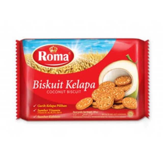 Roma Coconut Biscuits 300gr | Roma kelapa Biskuit kelapa 300gr | Shopee ...