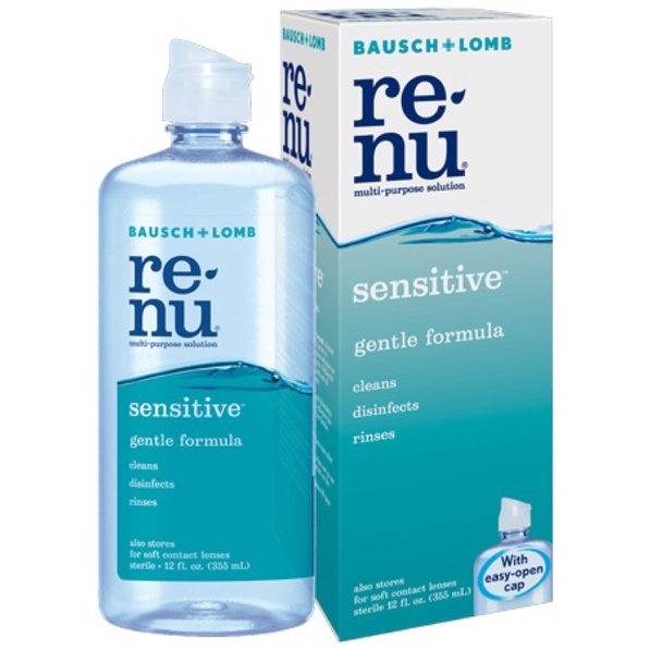 [Fast Shipping] Renu Sensitive 355ml Expiry 2024 Multi Purpose contact ...