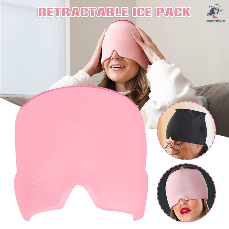 Headache/Migraine Relief Hat Multipurpose Strechable Cold Compress Hood ...