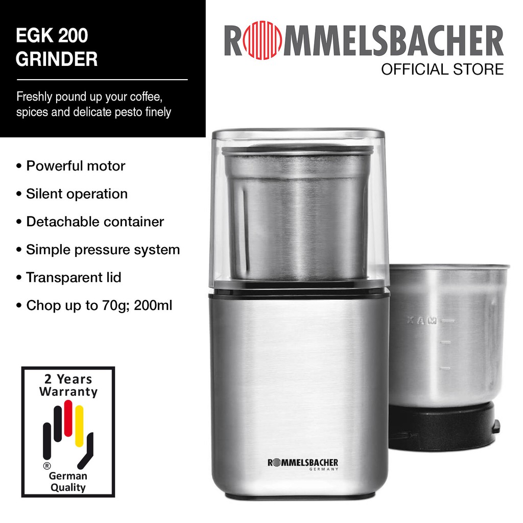 Rommelsbacher EGK 200 Coffee beans herbs and chilli chopper | Shopee ...