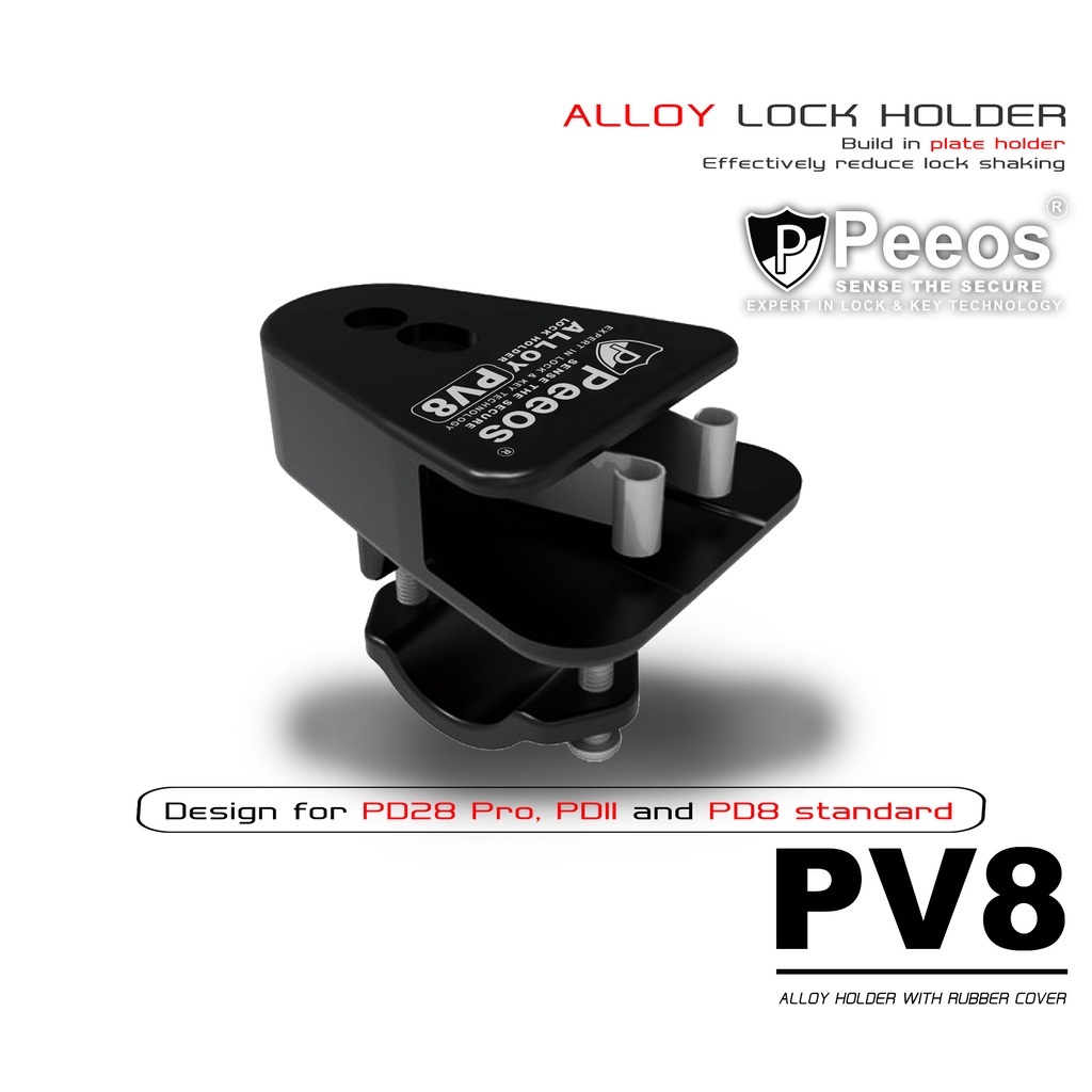 Peeos PV8 Holder for Peeos Disc Lock PD28 PRO Alarm PD11 and PD8 ...