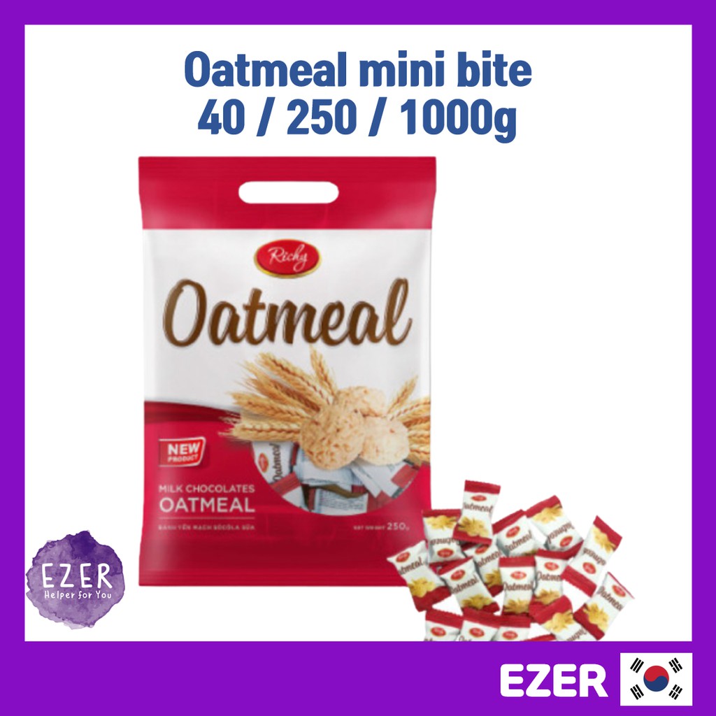 [RICHY] Oatmeal Mini Bite 40g / 250g / 1000g (Oatmeal Snack / Milk ...