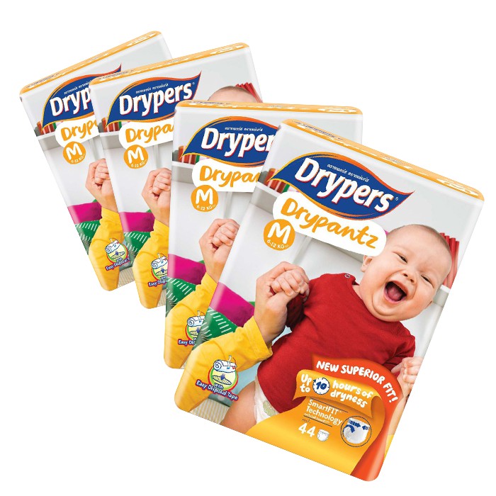 Drypers Drypantz M 44s x 4 packs 176pcs | Shopee Singapore