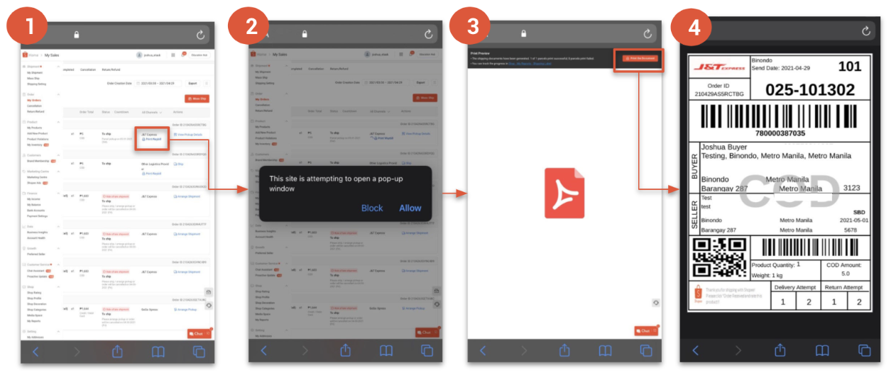 Seller Own Print of Air Waybill | Shopee PH Seller Education Hub
