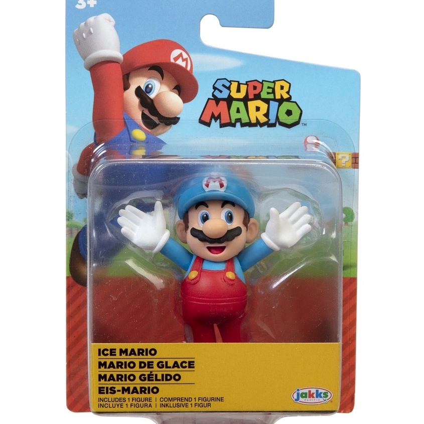 Super Mario 2.5-inch Ice Mario Articulated and Bendable Action Figure ...