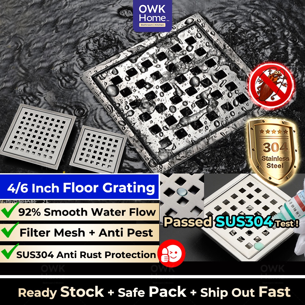 SUS304 Stainless Steel Floor Grating Floor Trap Anti Cockroach Floor ...