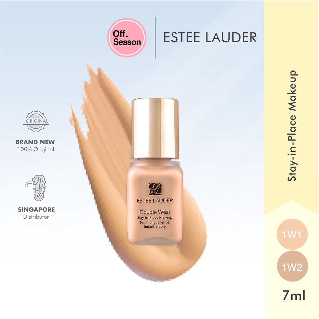 Estee Lauder Double Wear Stay-in-Place Makeup 1W1 Bone 1W2 Sand - 7ml ...