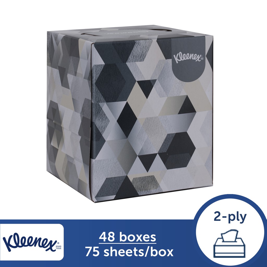 Kleenex® Facial Tissues Cube 17741 - White, 2 ply, 48 x 75sheets (3600 ...