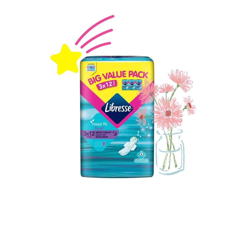 Libresse Pads Green Tea Maxi Sanitary Pads(Value Pack) | Shopee Singapore