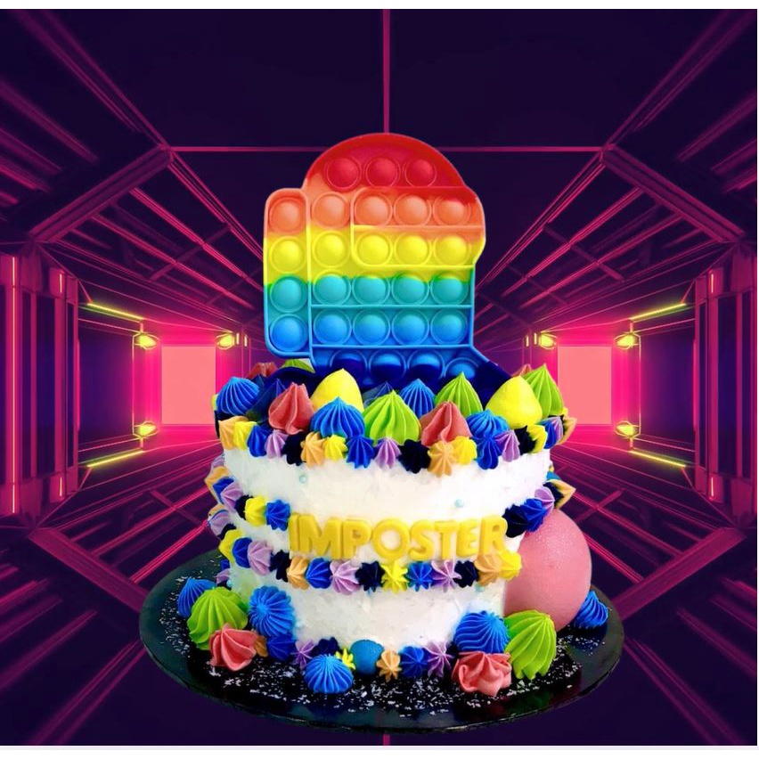 Halal-Certified POP IT IMPOSTER Cake (Ideal for Among Us Fans) | Shopee ...