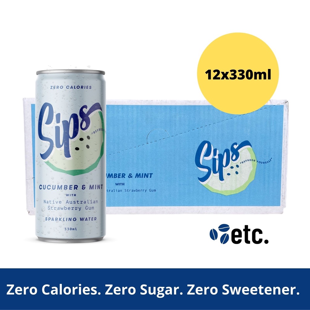 Sips Sparkling Water (12x330ml) | Shopee Singapore