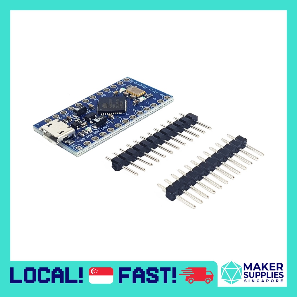 Arduino-Compatible Pro Micro Unsoldered | Shopee Singapore