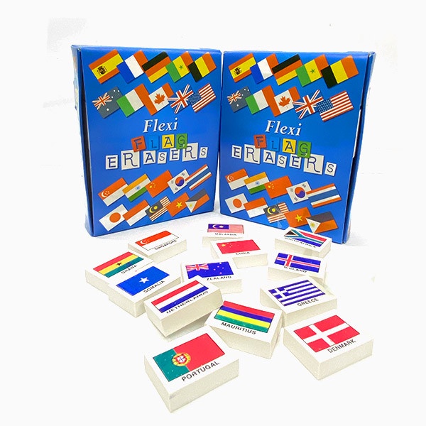 Countries Flag Erasers 48Pcs/Box | Shopee Singapore