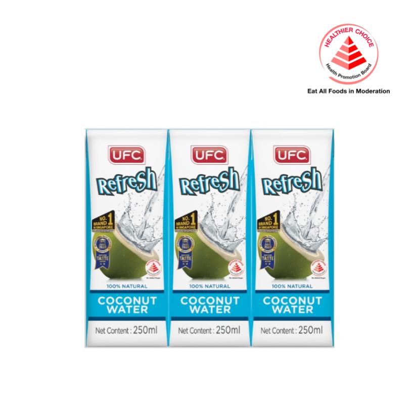 UFC Refresh 100% Coconut Water 250mlx3 | Shopee Singapore