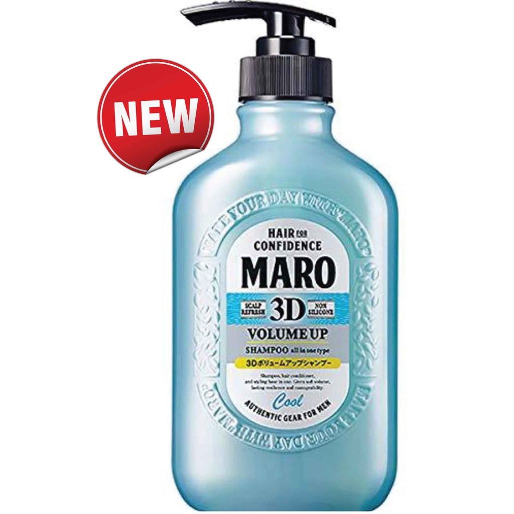 Maro 3D Volume Up Shampoo COOL 400ml (NEW) | Shopee Singapore