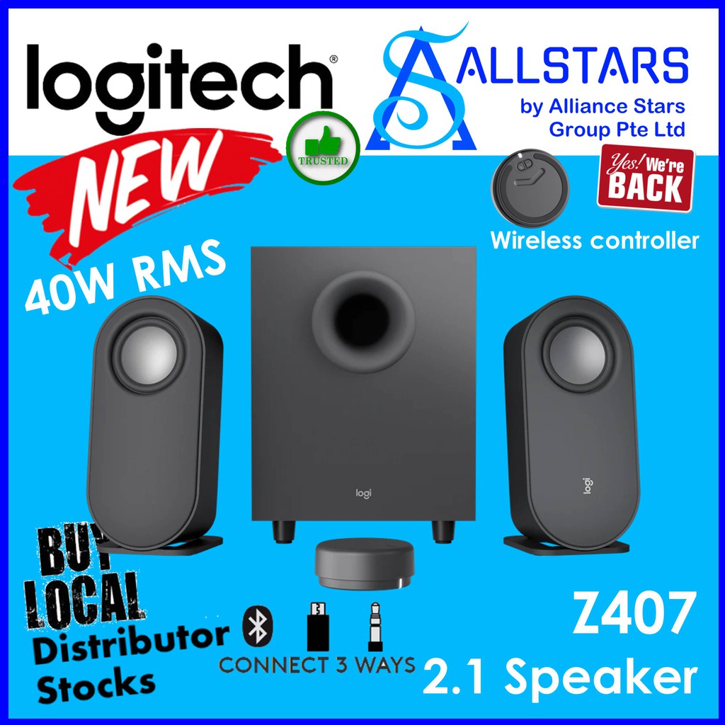 Logitech Z407 2.1 Bluetooth Speakers With Subwoofer, Digital Input ...