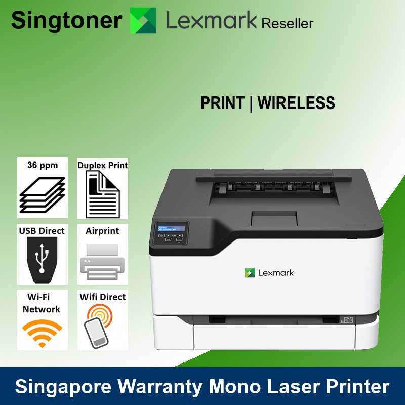 Lexmark B2236dw Black and White Mono Laser Printer B 2236dw B2236 dw ...