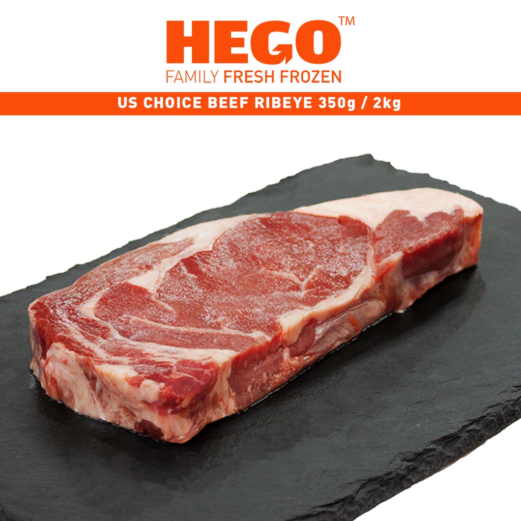 Hego | USA Beef Ribeye Steak 350g | Frozen | Shopee Singapore